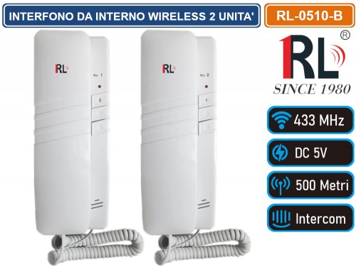 Gasiashop - RL-0510B - CITOFONO INTERFONO DIGITALE WIRELESS 433 MHZ DA ...