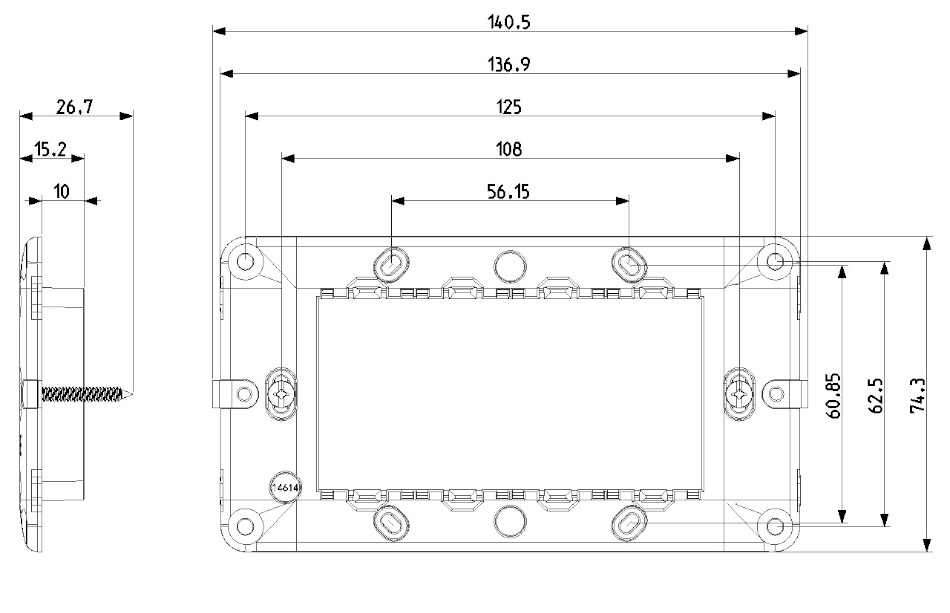 Gasiashop - EV0204 - SUPPORTO 4 MODULI 4M PER SCATOLA CASSETTA 504 COMPATIBILE VIMAR PLANA - ETTROIT
