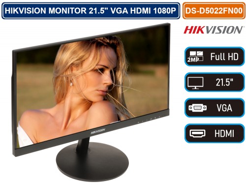 Gasiashop - DS-D5022FN00 - HIKVISION DS-D5022FN00 MONITOR 21.5" INGRESSO VIDEO VGA HDMI ALTA ...