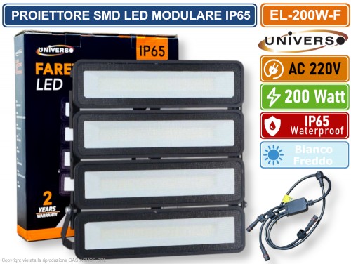 Gasiashop - EL-200W-F - UNIVERSO EL-200W-F PROIETTORE SMD LED MODULARE ...